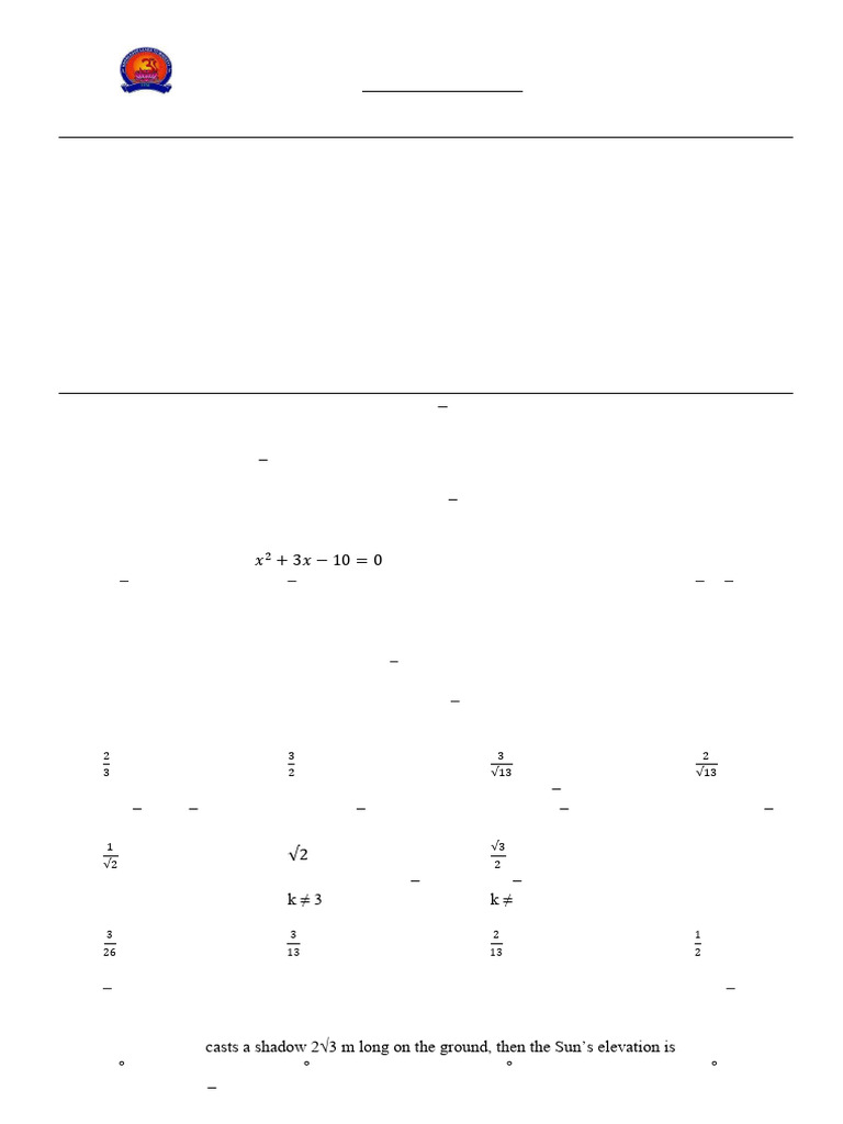 Term-1 Maths Class 10 | PDF | Polynomial | Circle