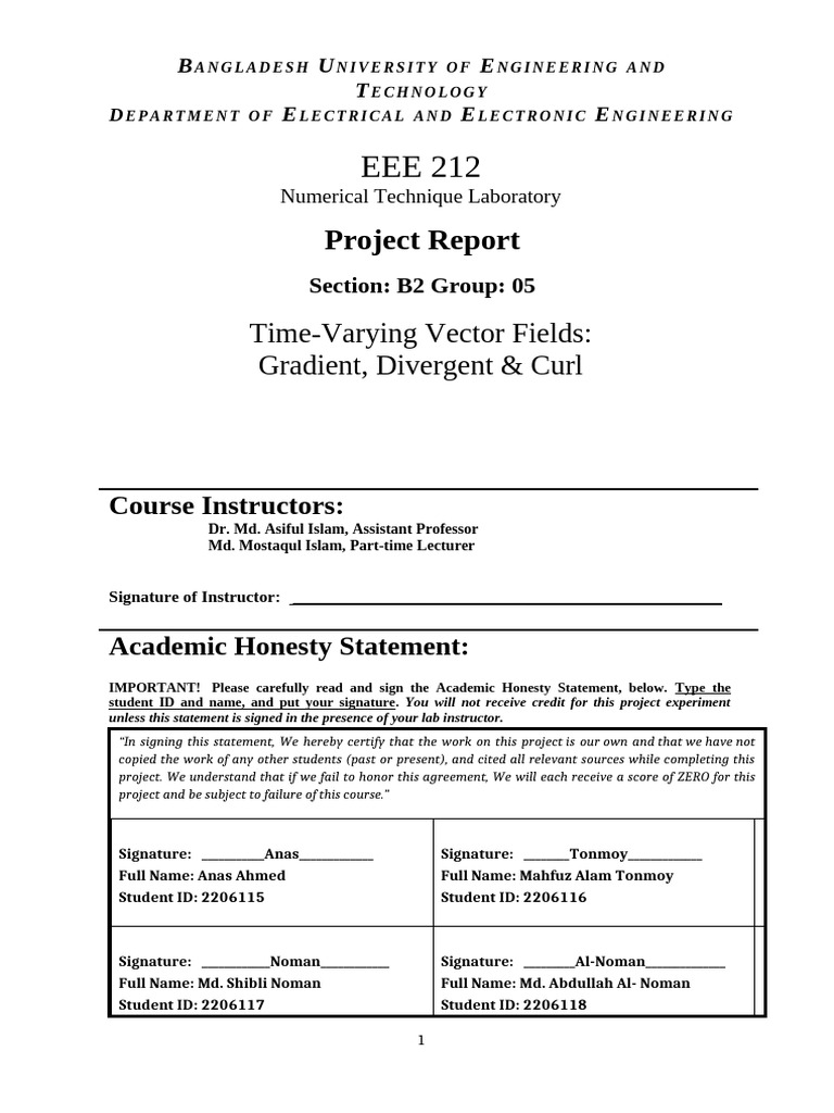 Final Project Report Template NoTOC WithTable Copy Copy-1 | PDF | Matlab | Gradient
