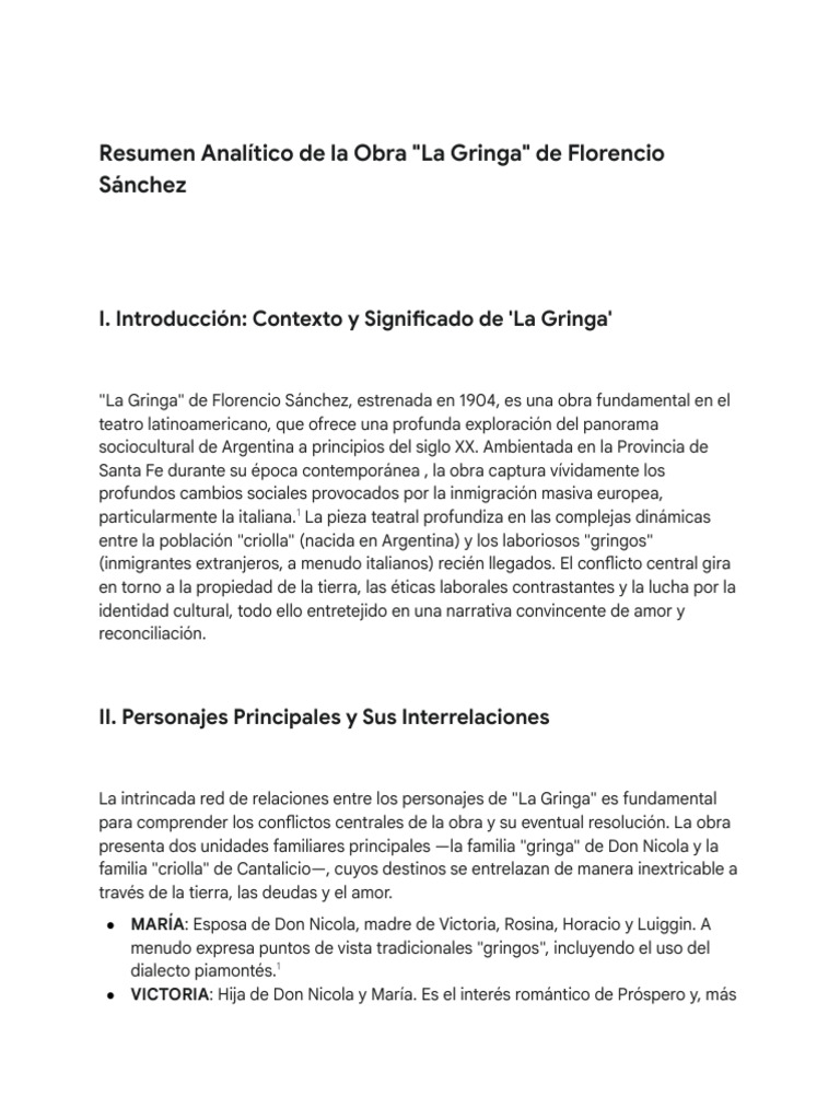 Resumen de La Gringa | PDF | Teoría de la modernización | Amor