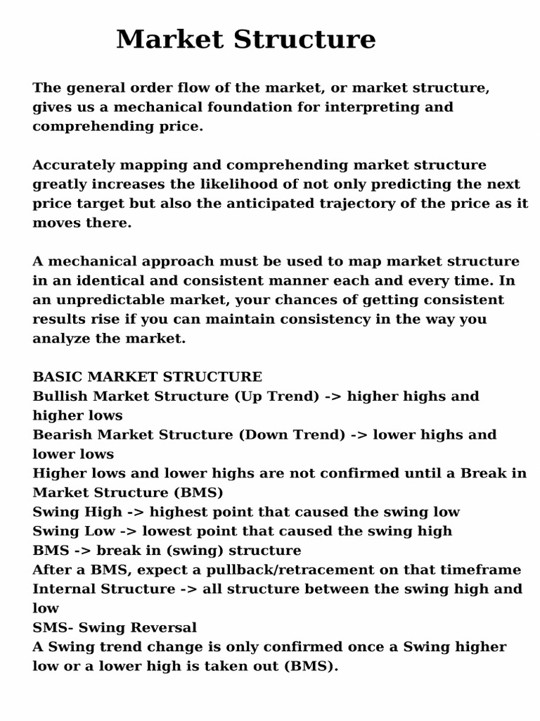 Intro To Market Structure | PDF