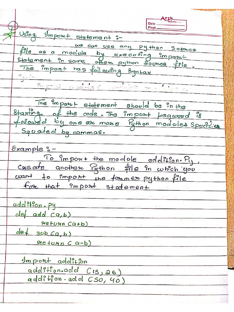 Importing Module | PDF