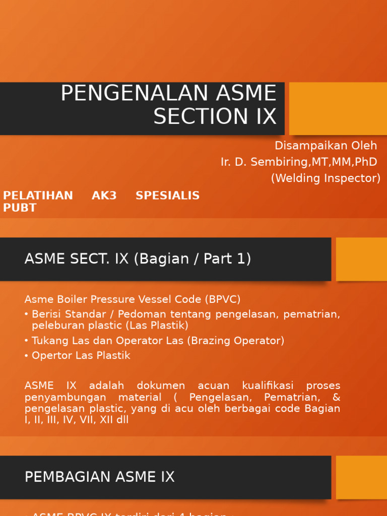 Panduan ASME Section IX 2023 | PDF