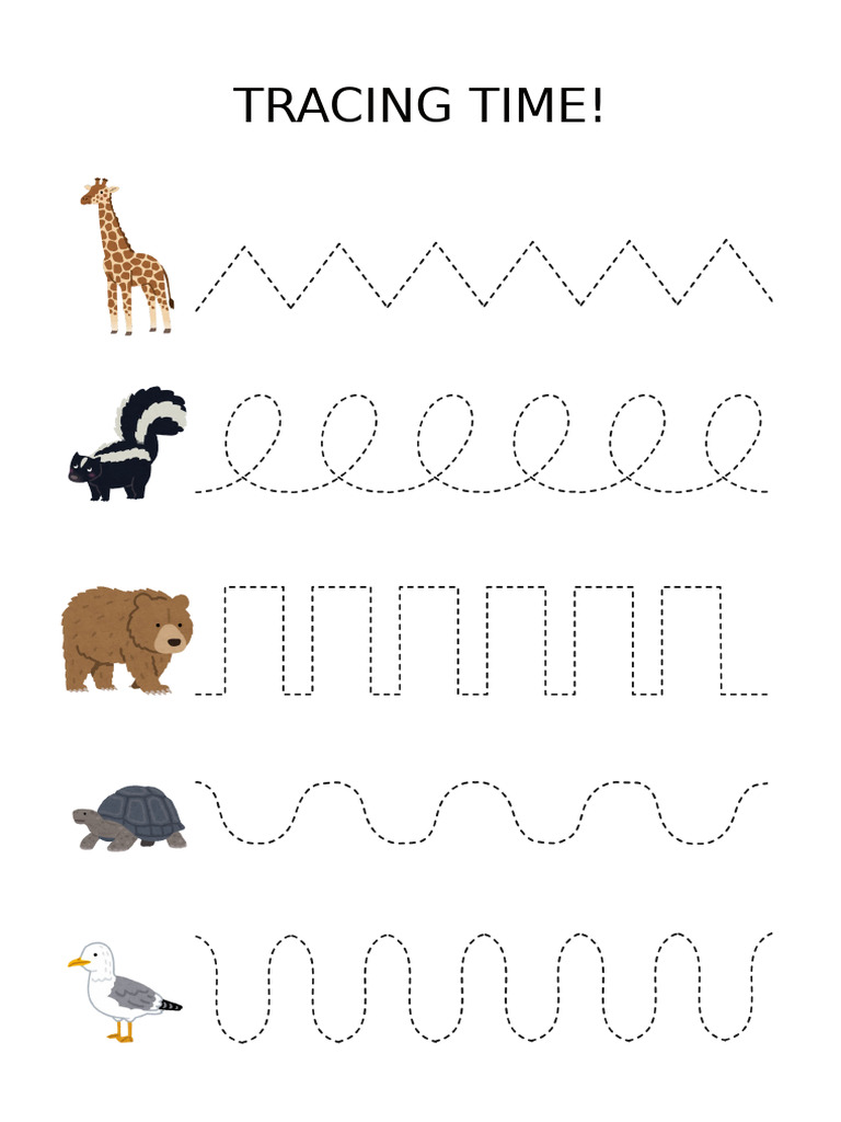 Animal and Shape Tracing Activities | PDF | Zoology