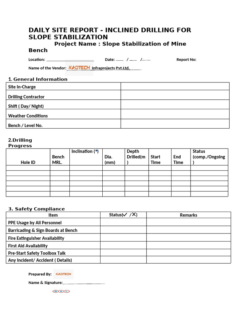 Inclined Drilling Check List 2025 | PDF