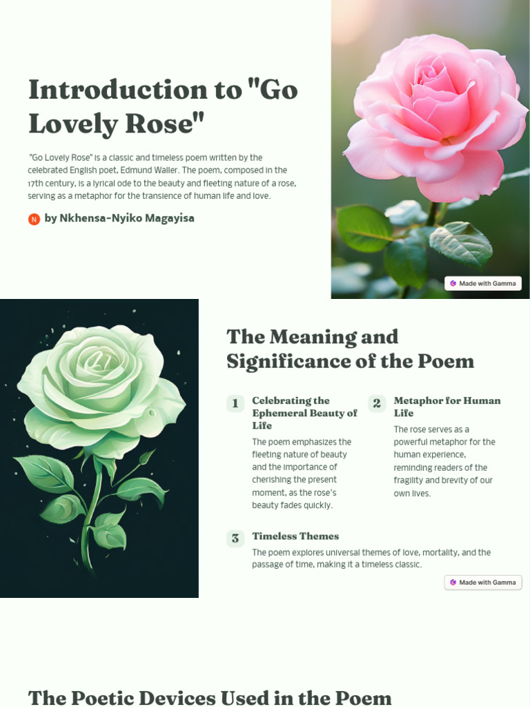 Introduction-to-Go-Lovely-Rose | PDF | Poetry | Writing