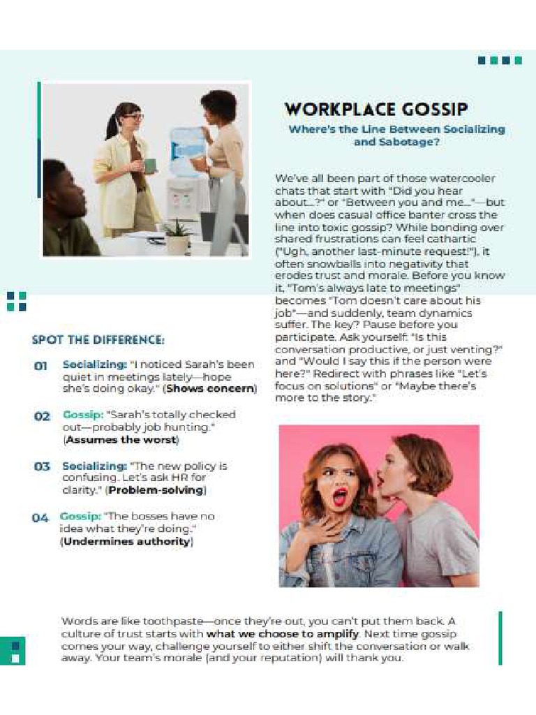 Workplace Gossip | PDF
