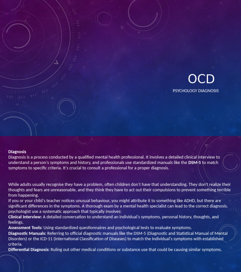DSM-5 Criteria for OCD Diagnosis | PDF