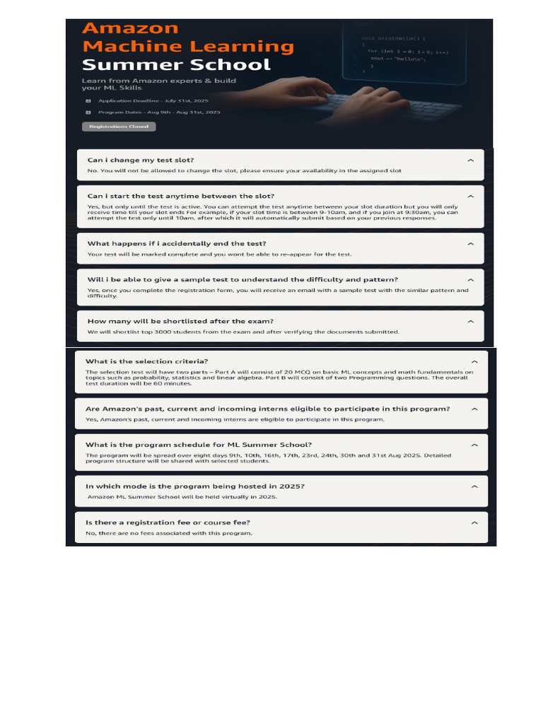 Amazon - Machine Learning - Summer School | PDF