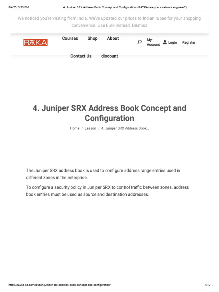 Juniper SRX Address Book Setup Guide | PDF | Ip Address | I Pv6