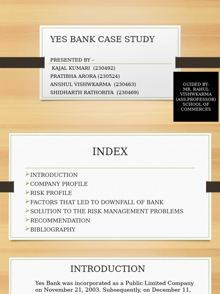 Yes Bank Case Study | PDF | Banks | Investing