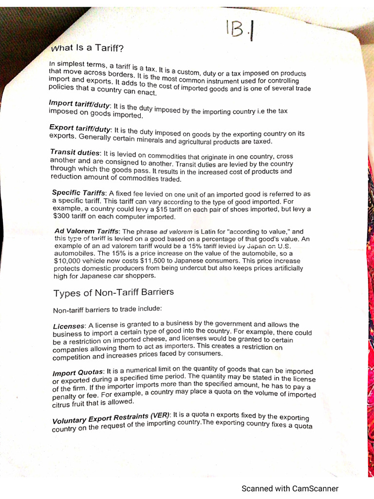 Trade Barriers - Note | PDF