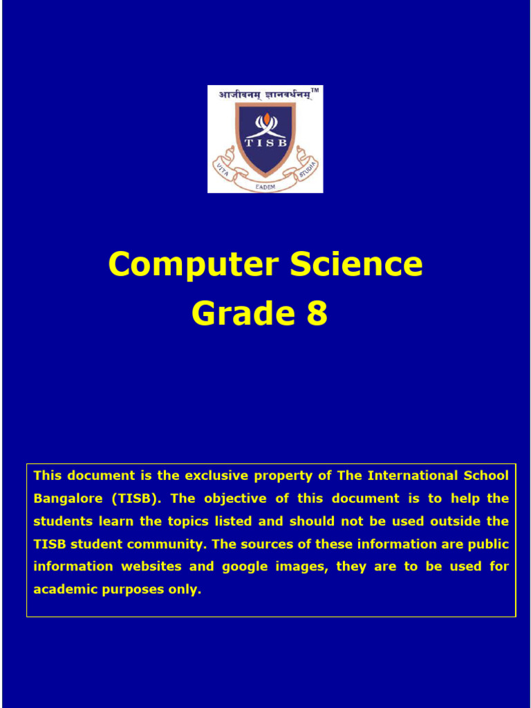 Grade 8 Combined Study Material 2024 | PDF | Databases | Sql