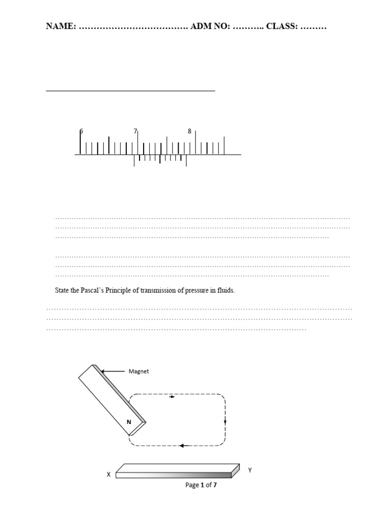 Form Two Physics Set 1 QS | PDF | Physical Phenomena | Applied And Interdisciplinary Physics