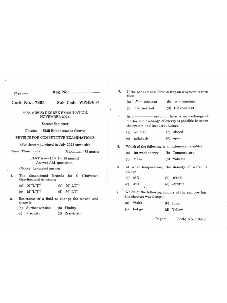 WPHSE21 Physics For Competitive Examinations | PDF