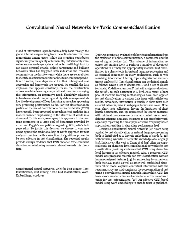 Base Paper Toxic Comments Classification | PDF | Sensitivity And ...