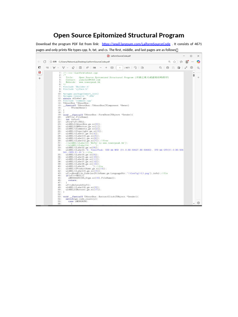 Open Source Epitomized Structural Program | PDF | Prestressed Concrete | Structural Engineering