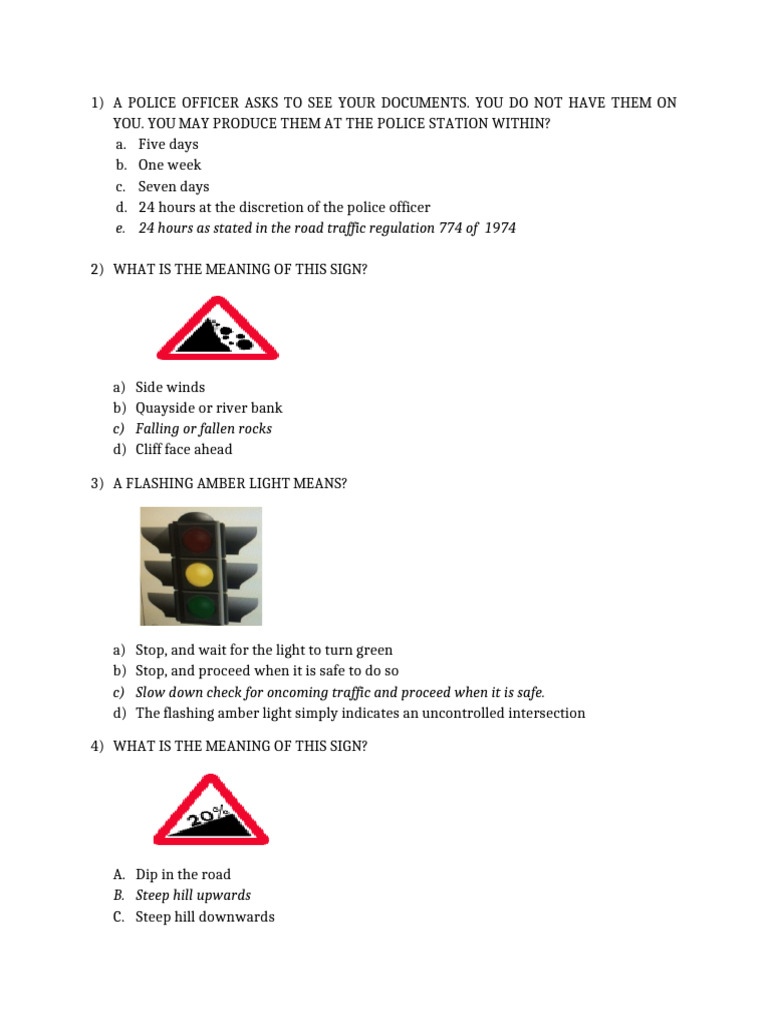 1.roads and Road Signs - 080040 | PDF | Traffic | Traffic Light
