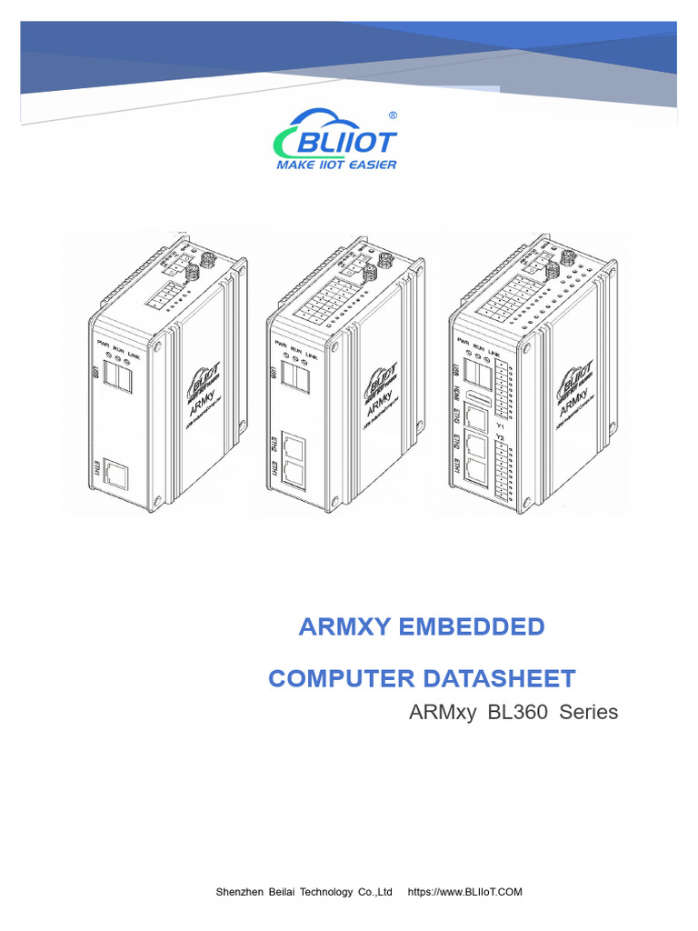 BL360 ARM Embedded Computer Datasheet | PDF | Embedded System | Hertz