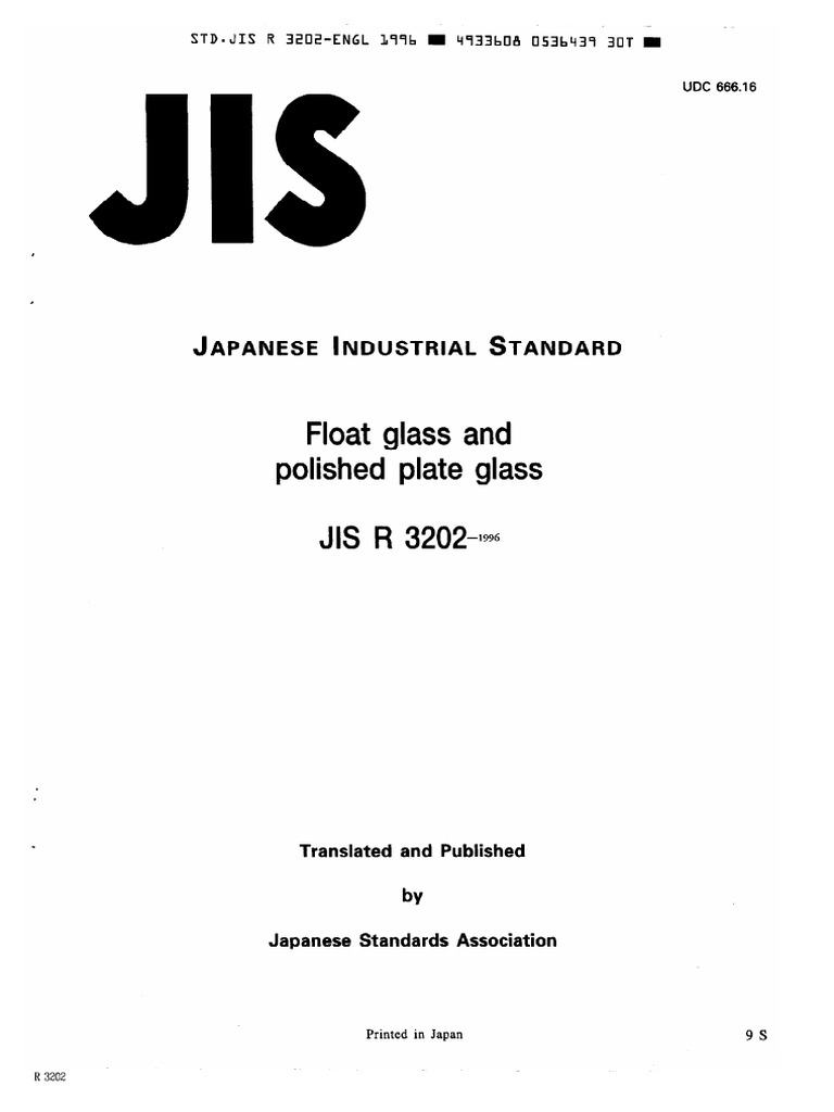 Jis R3202 1996 | PDF