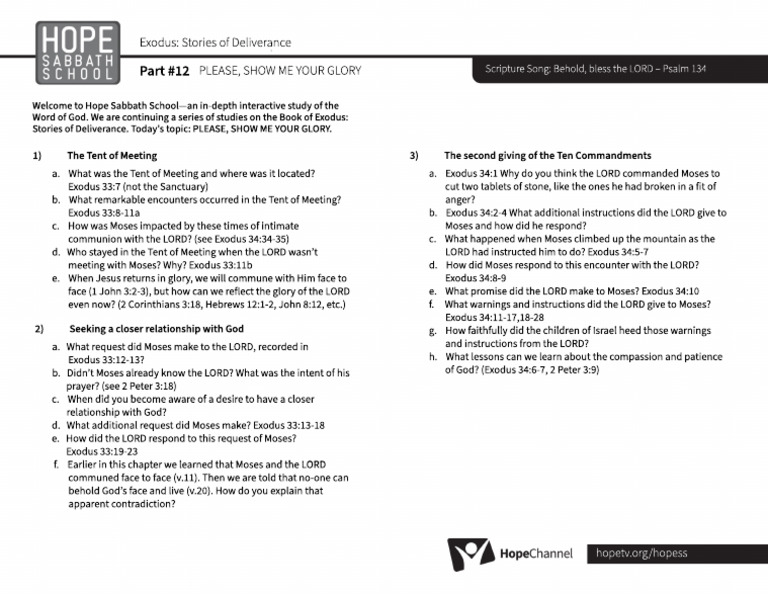 Hope Sabbath School Lessons-2_Part12 | PDF