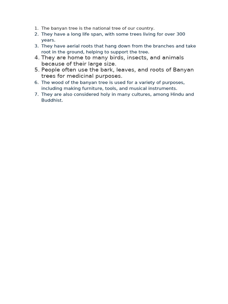 Banyan Tree: National Symbol & Uses | PDF