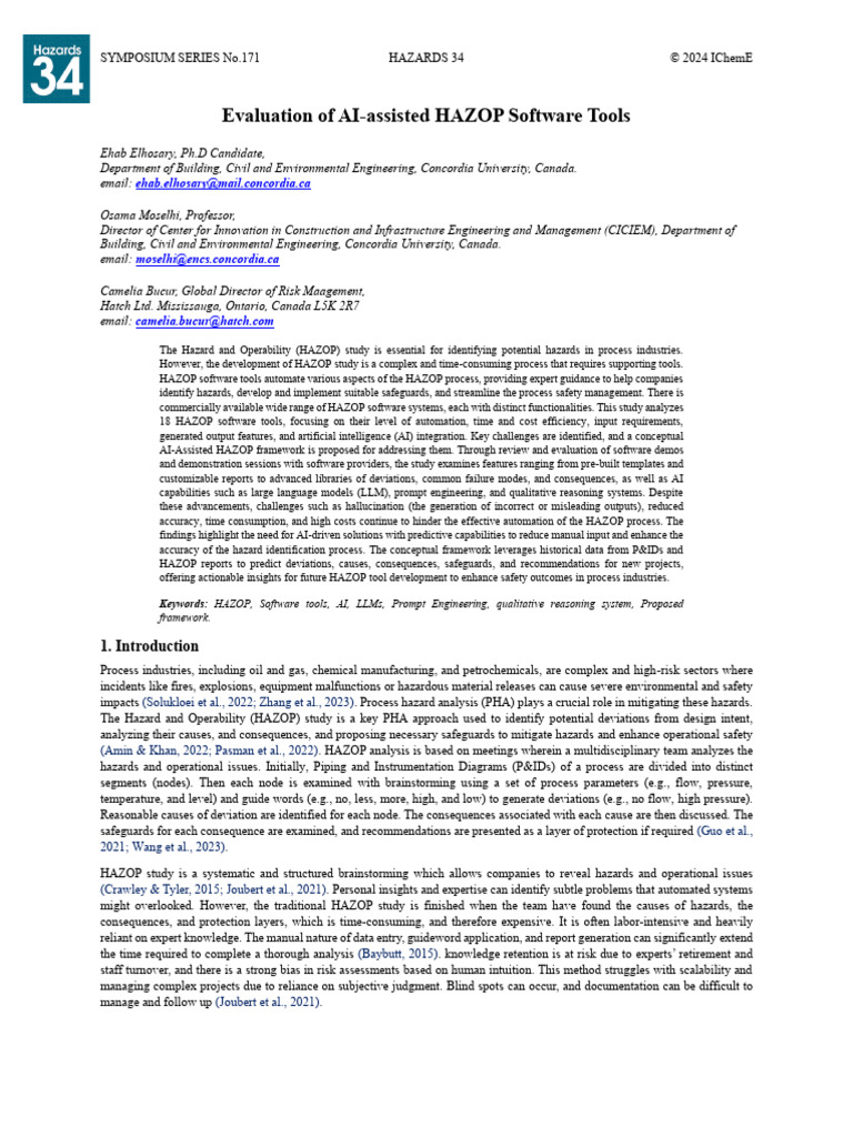 AI-Enhanced HAZOP Software Evaluation | PDF | Artificial Intelligence ...