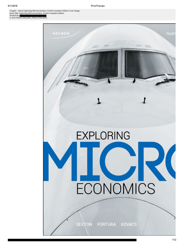 Exploring Microeconomics, 4th Canadian Edition | PDF | Market ...