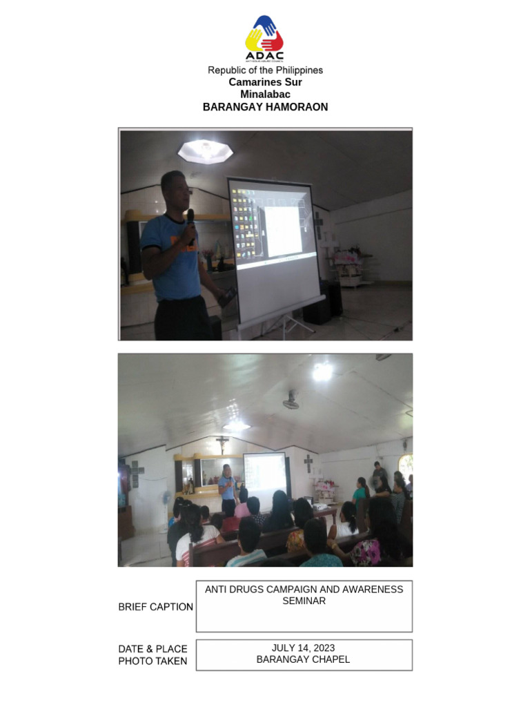 BADAC TEMPLATE Photo Documentation | PDF