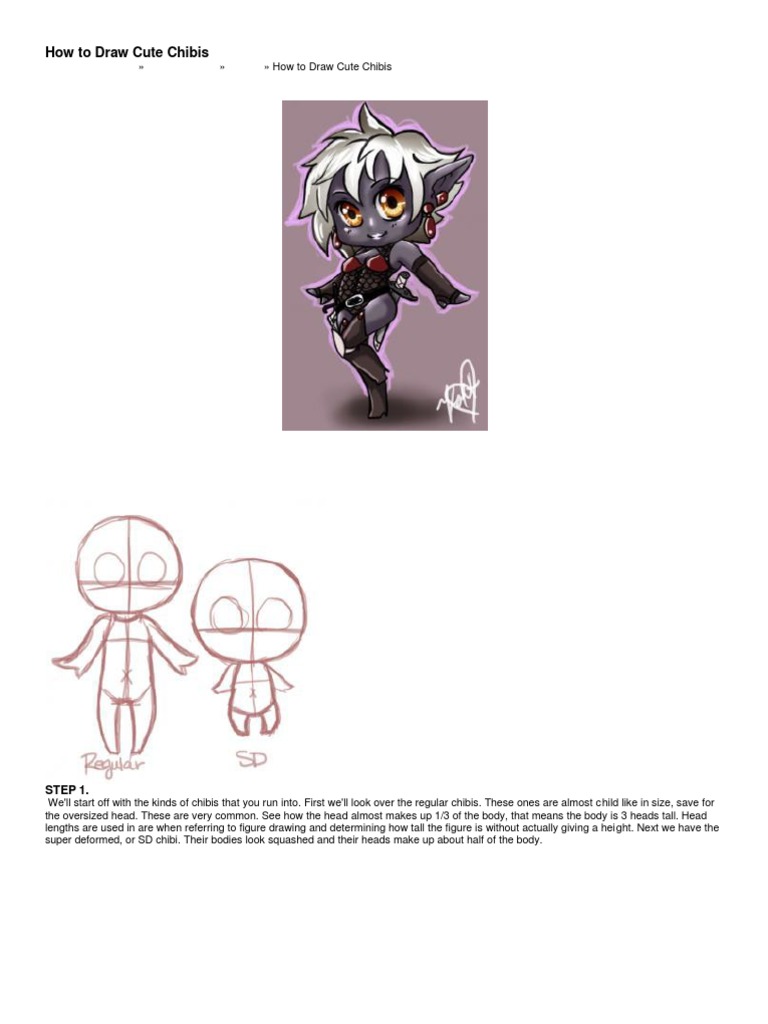 How To Draw Chibis | PDF | Trousers | Hair