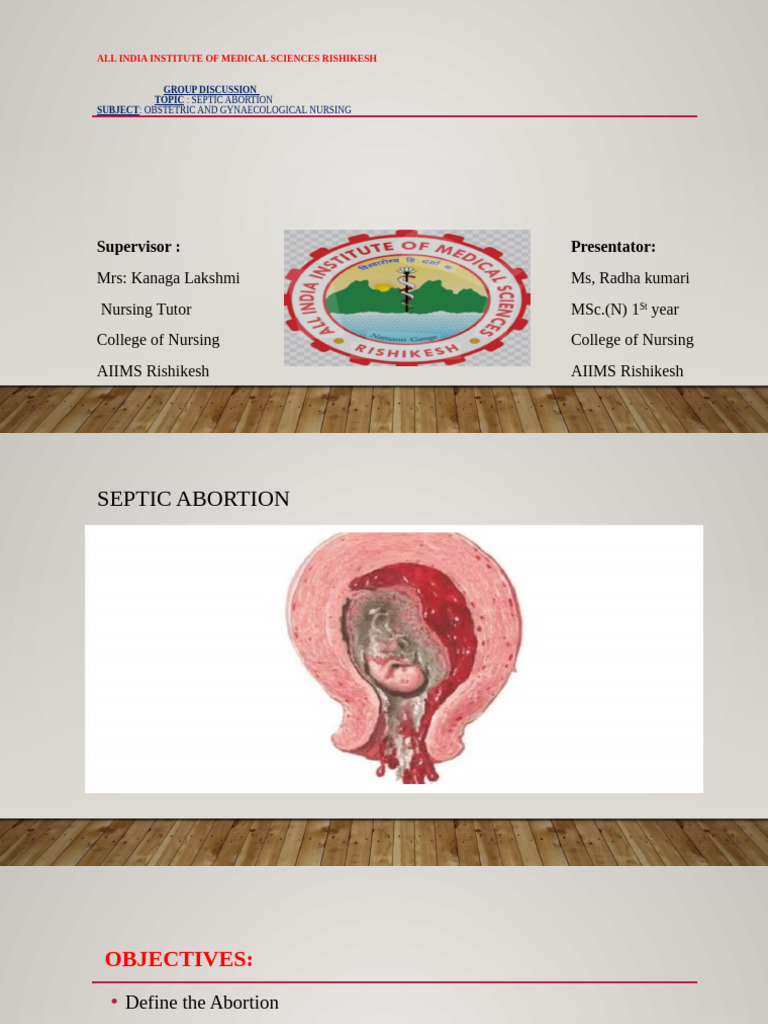 Understanding Septic Abortion: Overview and Management | PDF | Abortion ...