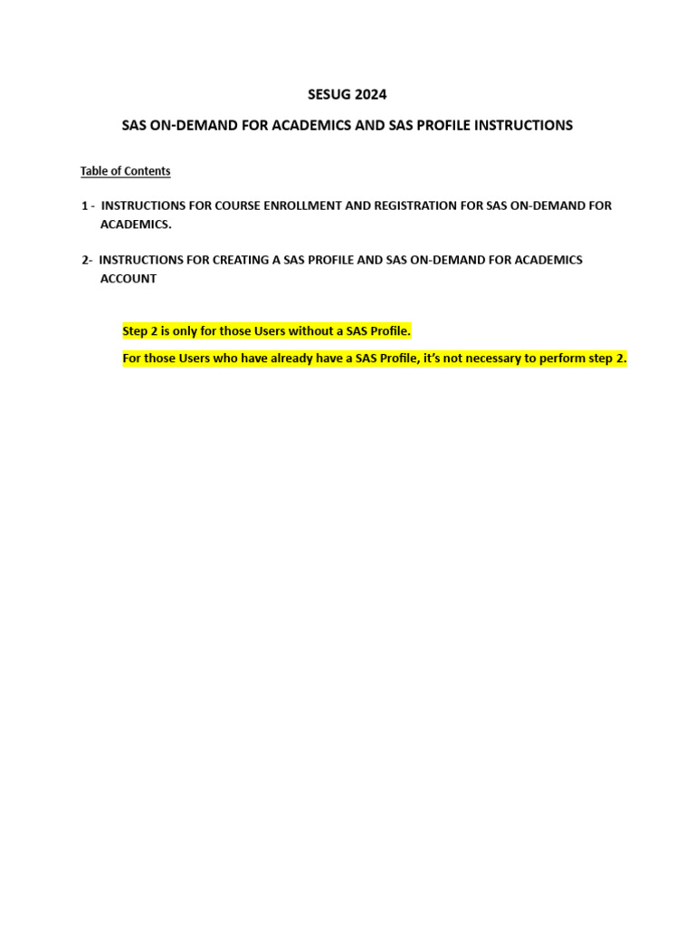 SAS On-Demand for Academics Guide | PDF | User (Computing) | Computer ...