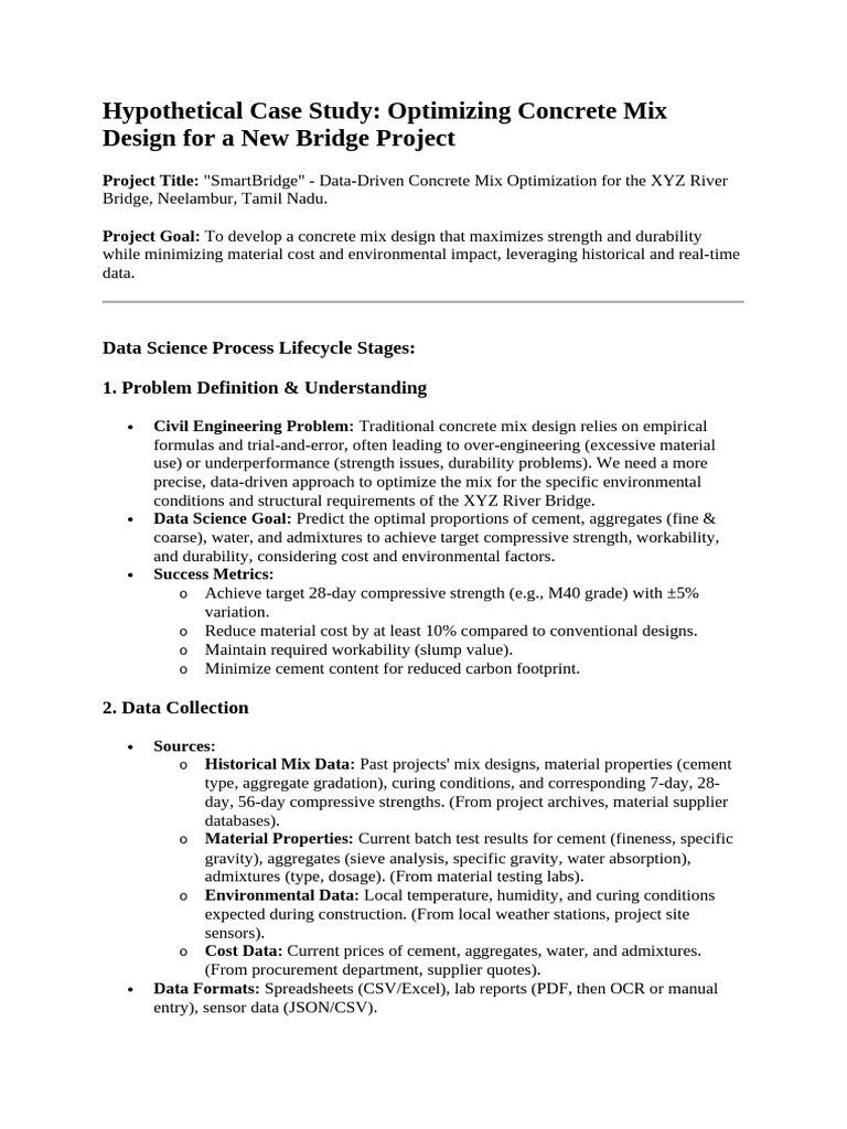Unit1-Hypothetical Case Study | PDF | Concrete | Dependent And ...