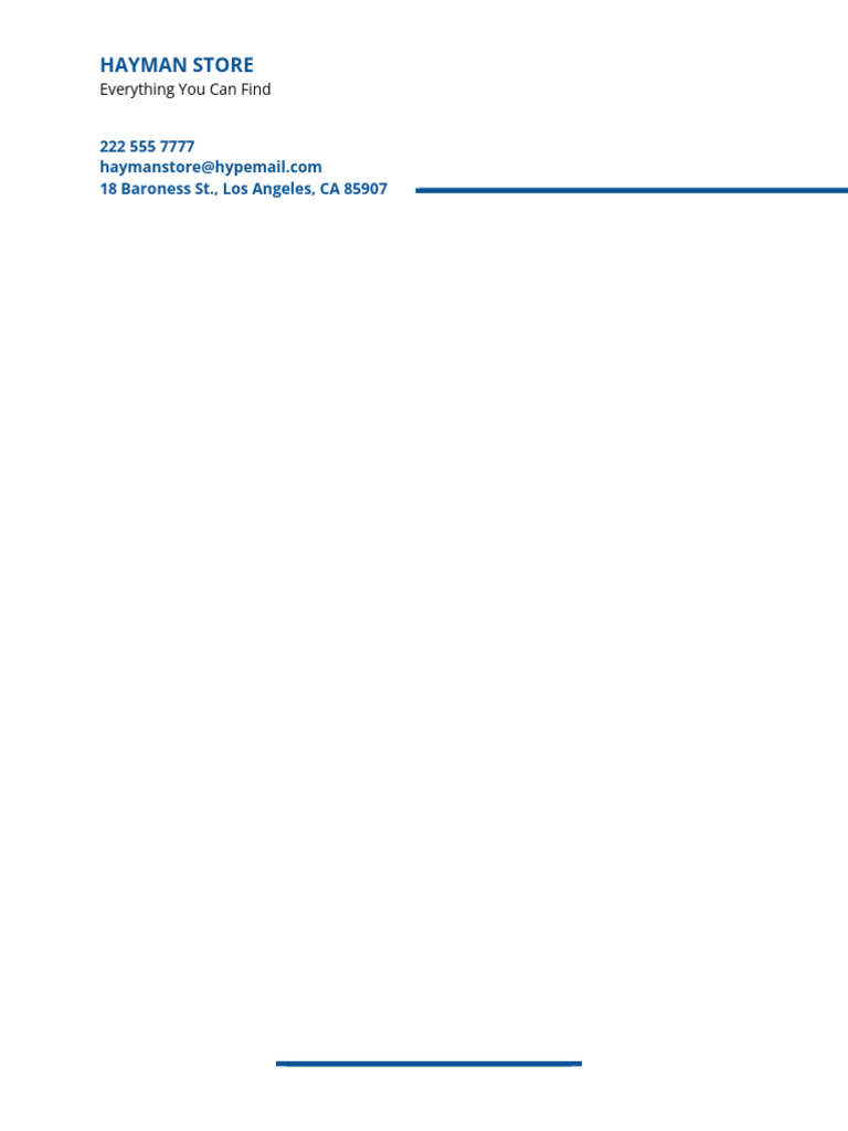 General Store Letterhead Template | PDF
