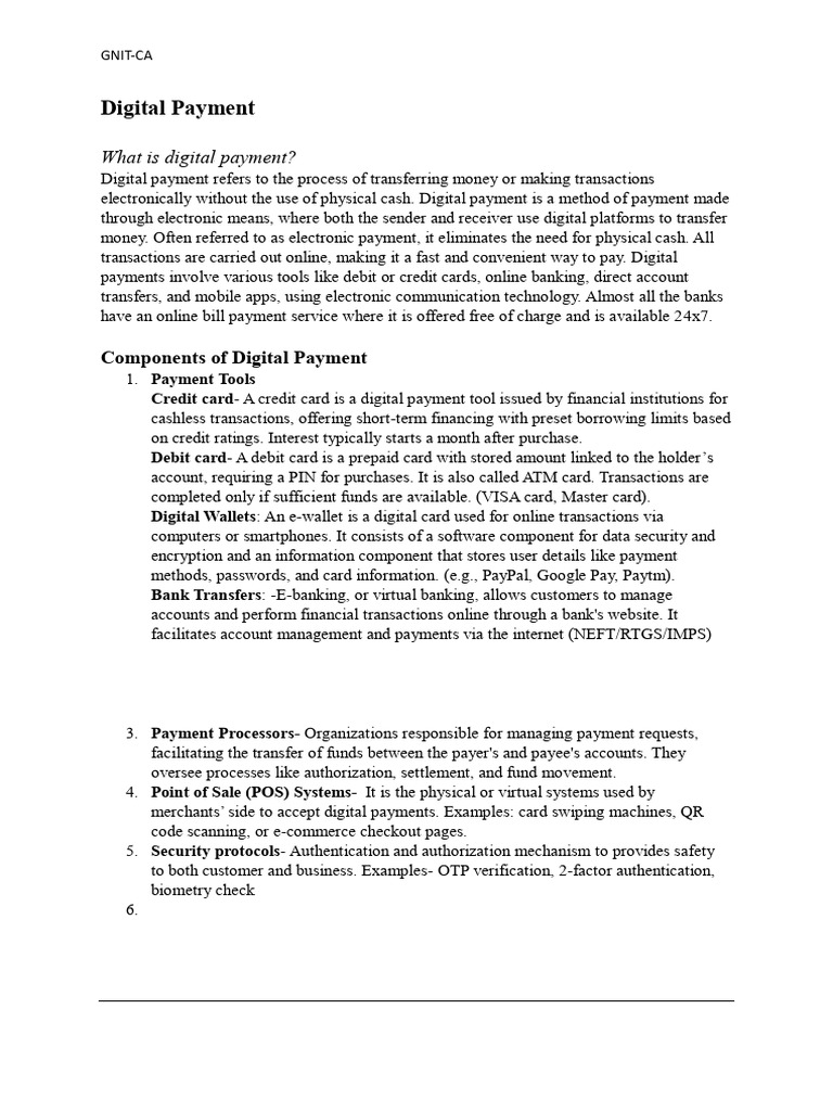 Understanding Digital Payment Systems | PDF | Debit Card | Credit Card
