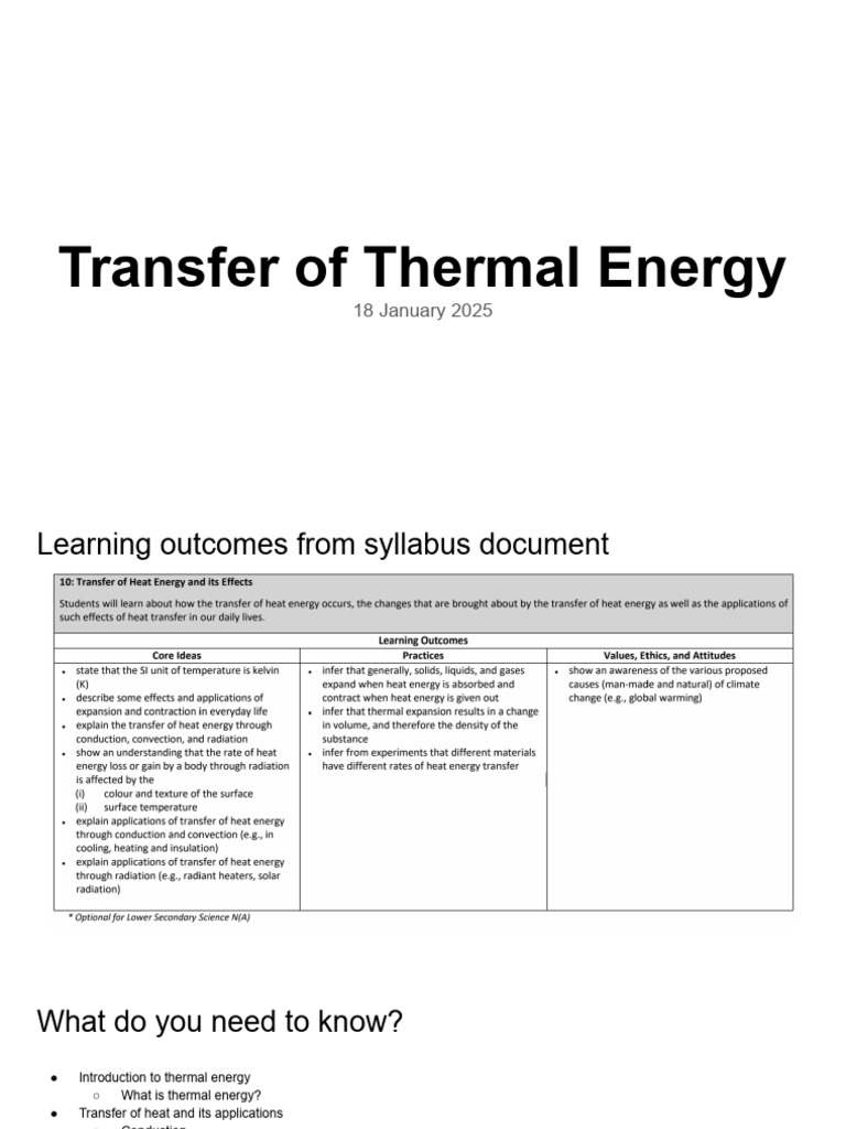 Understanding Thermal Energy Transfer | PDF | Heat | Heat Transfer