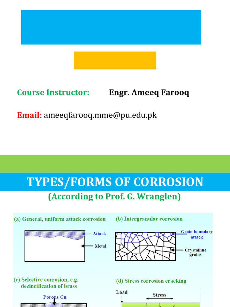 Corrosion Engineering (Lecture 7+8) | PDF | Corrosion | Stainless Steel