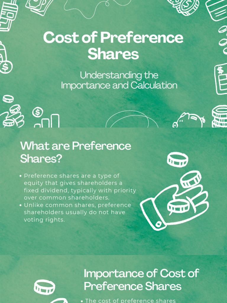 Cost Calculation of Preference Shares | PDF | Preferred Stock | Share ...