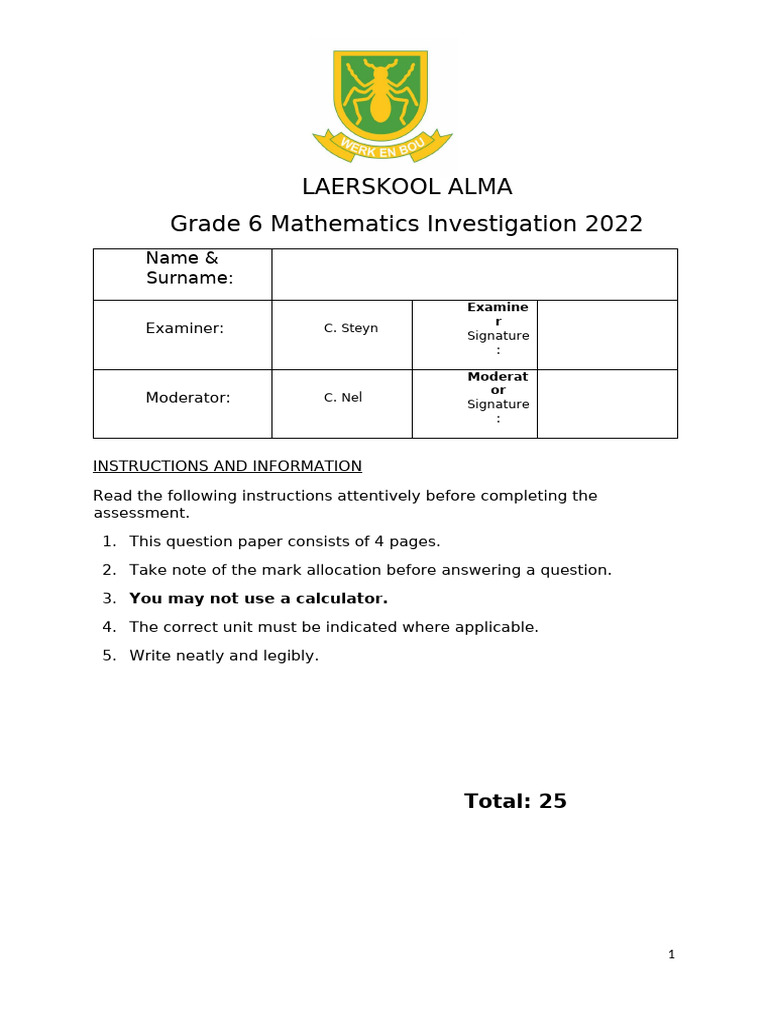 Pattern Rule Investigation for Grade 6 | PDF