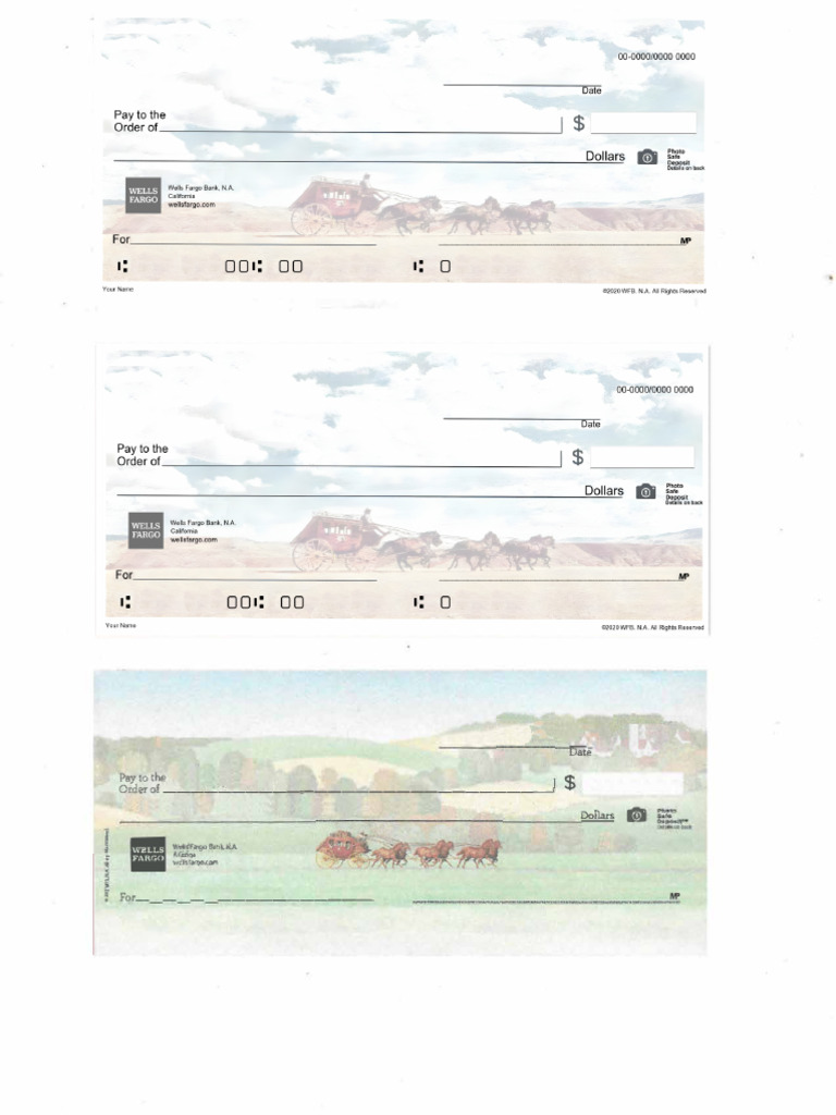 Wells Fargo Blank Checks | PDF