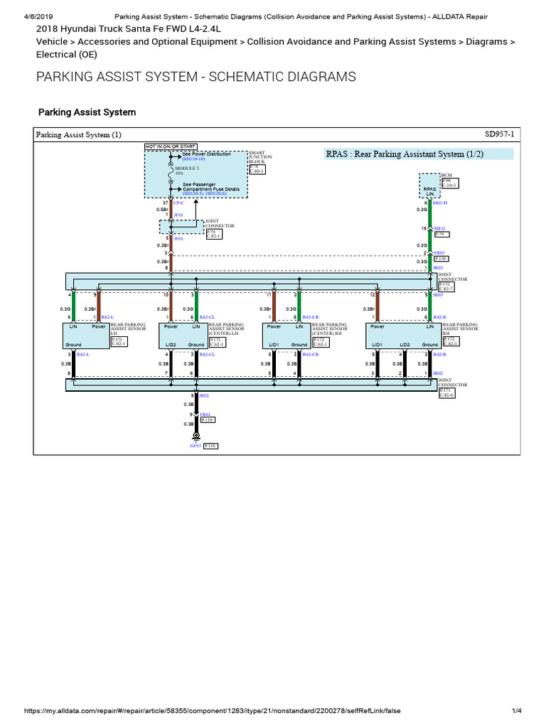 Parking Assist System Wiring Diagrams | PDF | Car | Vehicle Technology