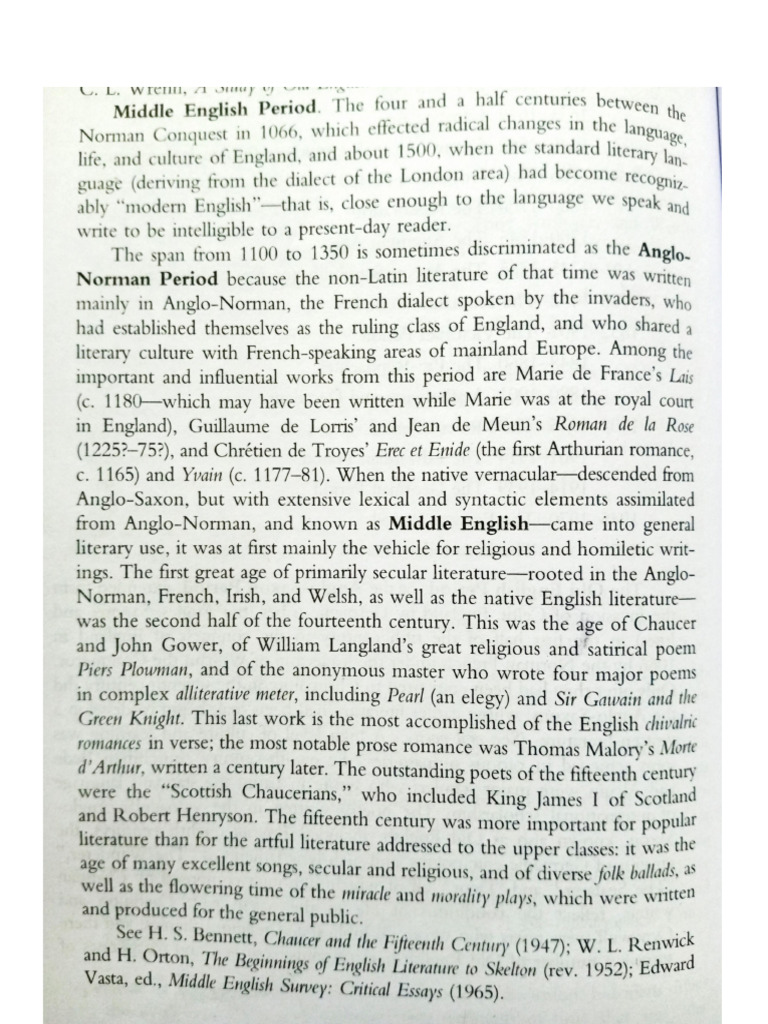 Middle English and Anglo-Norman Period | PDF