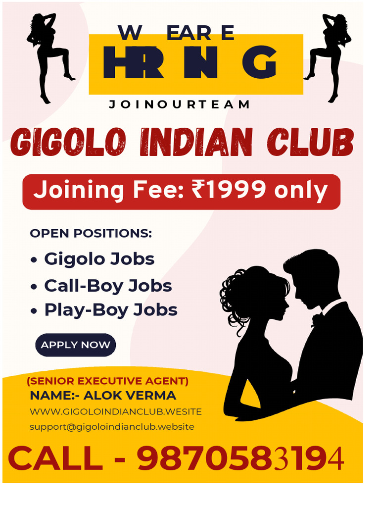 Join Our Gigolo and Call Boy Team | PDF