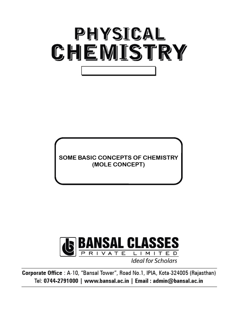 02 Some Basic Concepts in Chemistry(Mole Concept)_Ex_E | PDF | Mass Concentration (Chemistry ...