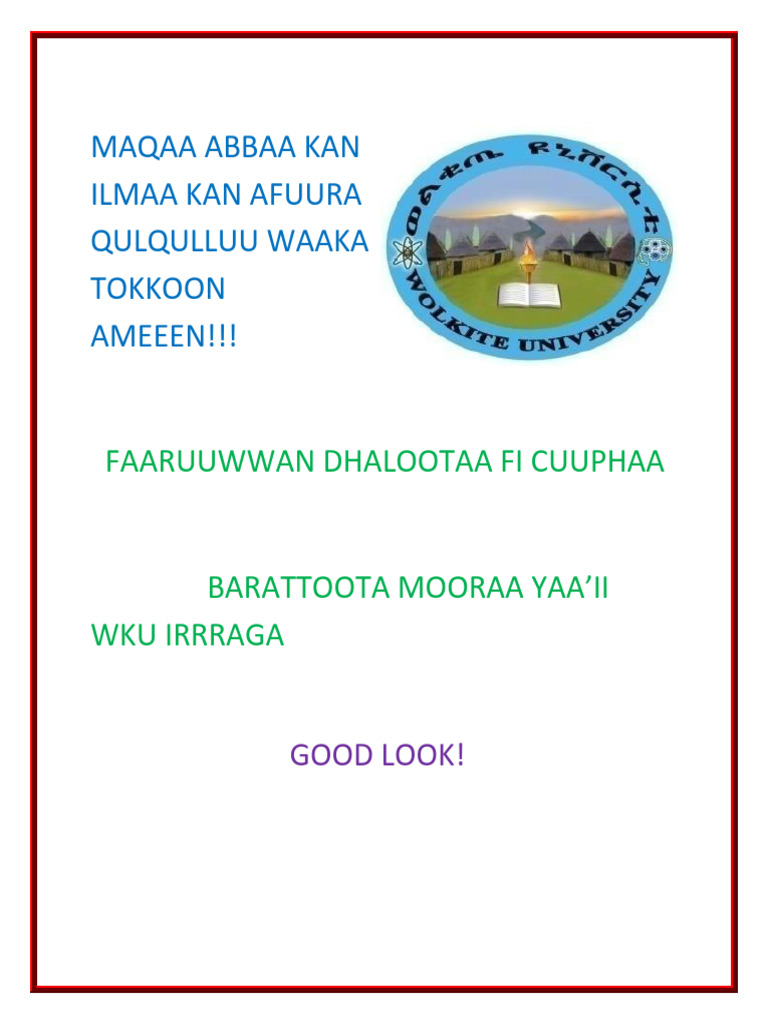 Faaruu Cuuphaa | PDF