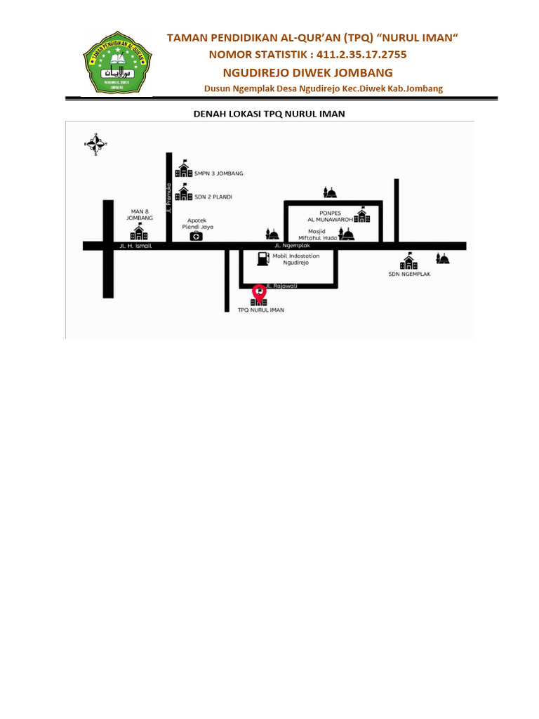 Denah Lokasi Tpq Nurul Iman | PDF