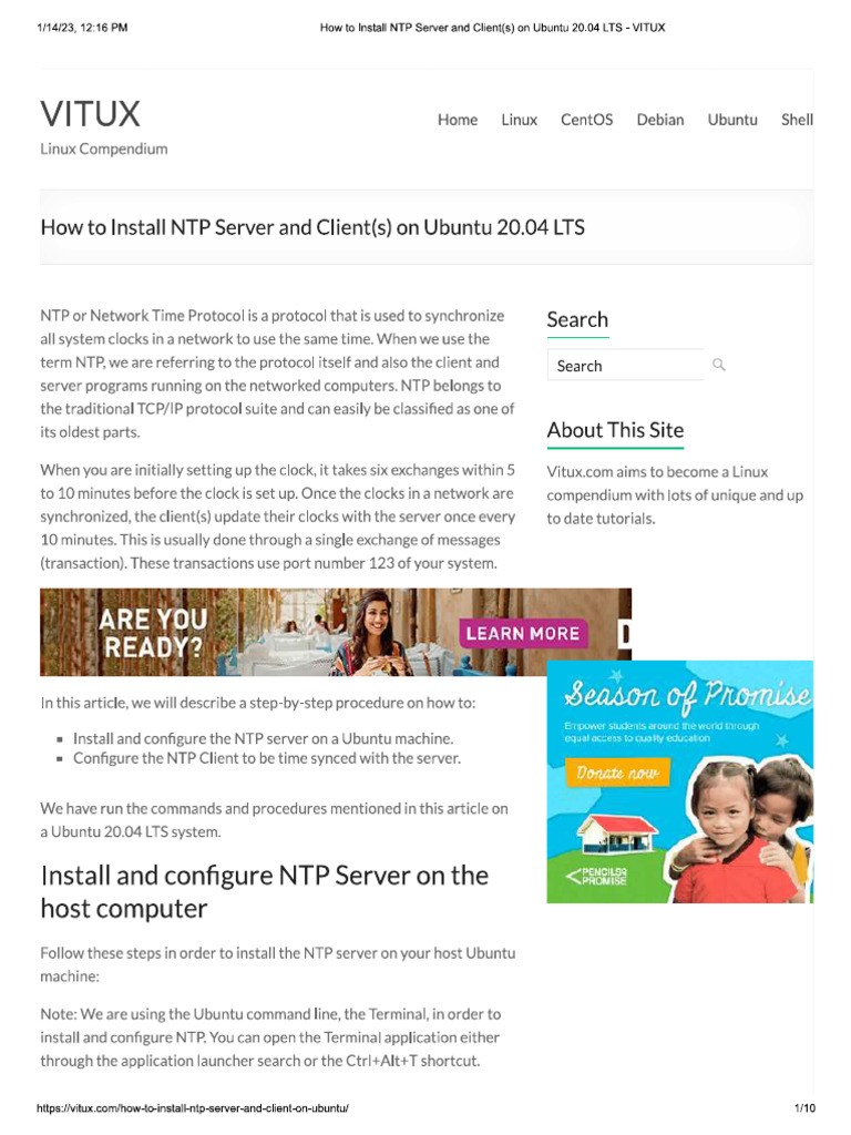 NTP Server Ubuntu | PDF