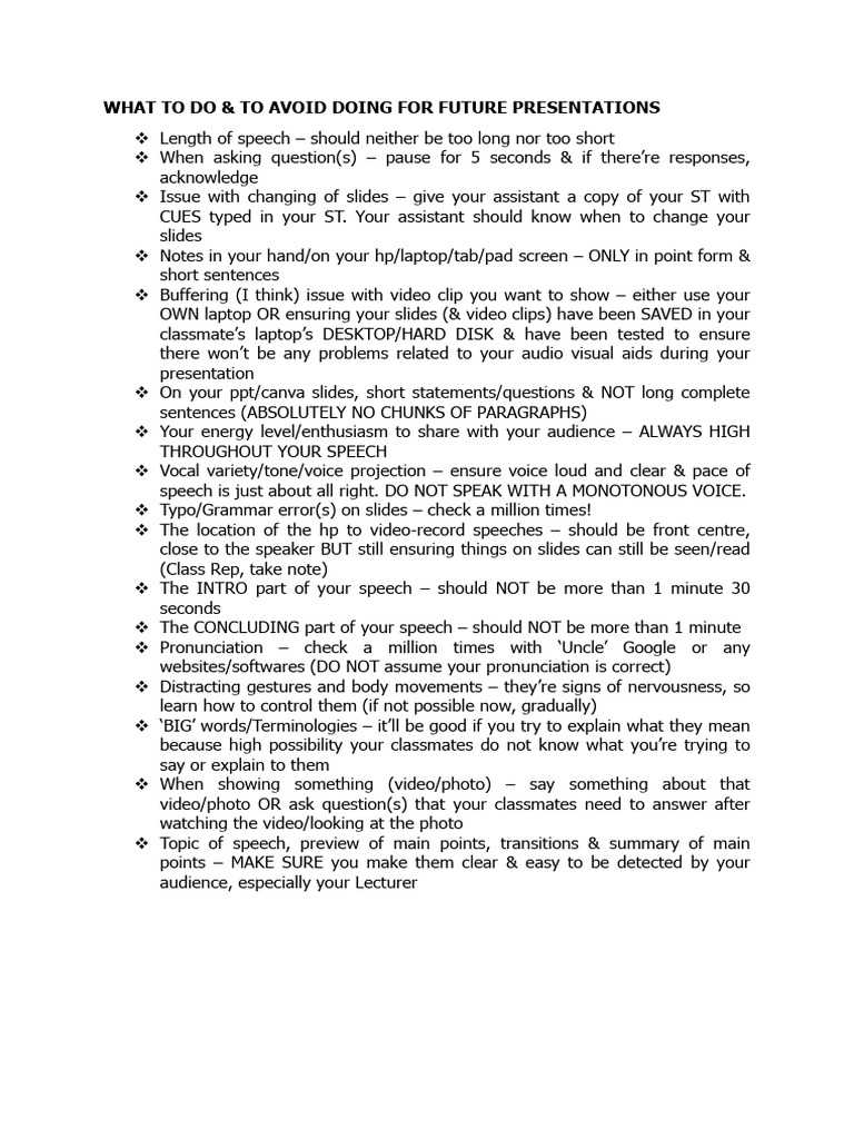 For Future Speeches | PDF