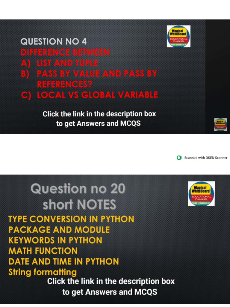 Python Important Questions For Semester | PDF