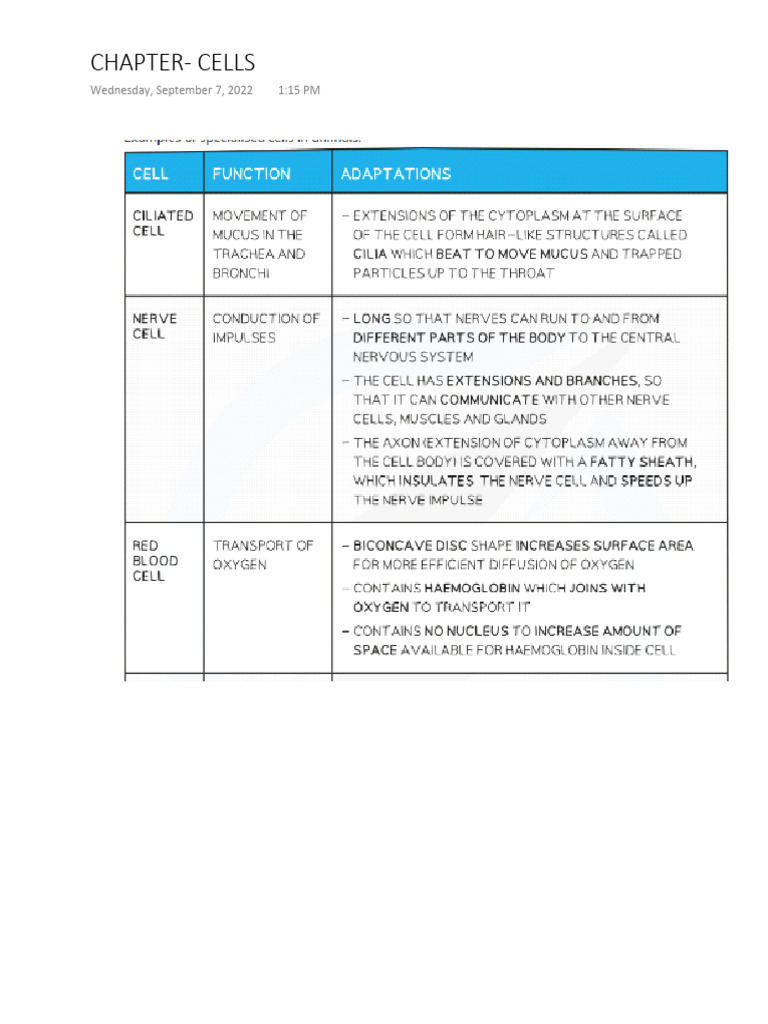 Chapter - Cells Add | PDF