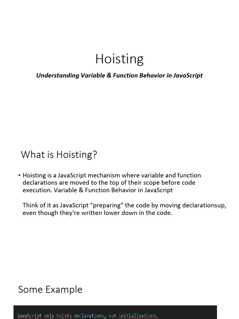 Javascrip Hoisting | PDF